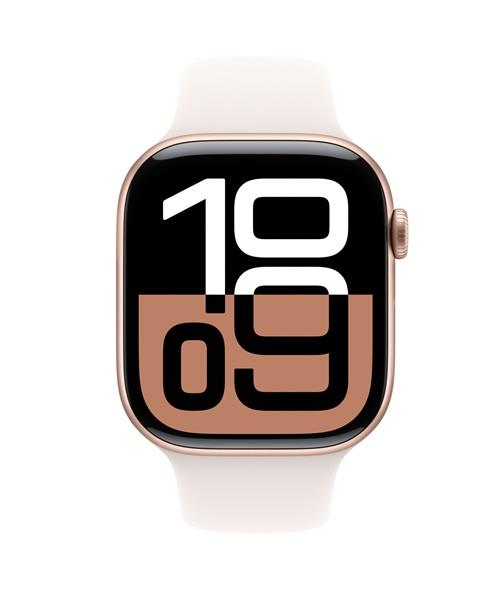 SMARTWATCH APPLE S10 GPS 46MM ROSE GOLD ALU CASE W LIGHT BLUSH SPORT ...