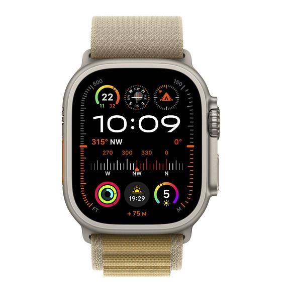 SMARTWATCH APPLE ULTRA2 v2 CELLULAR 49MM NATURAL TITANIUM CASE W TAN ...